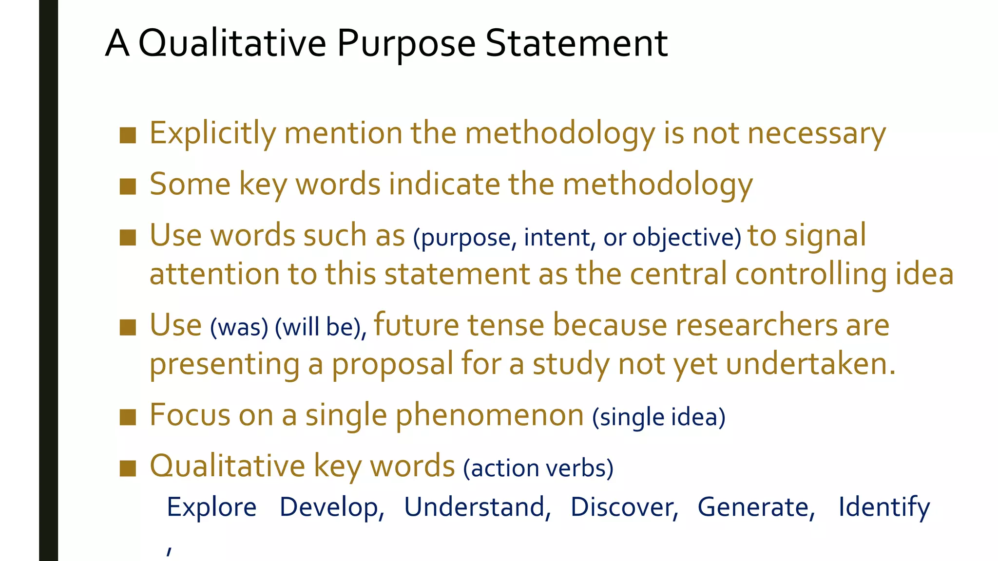 Ch6 purpose statement qualitative | PPTX