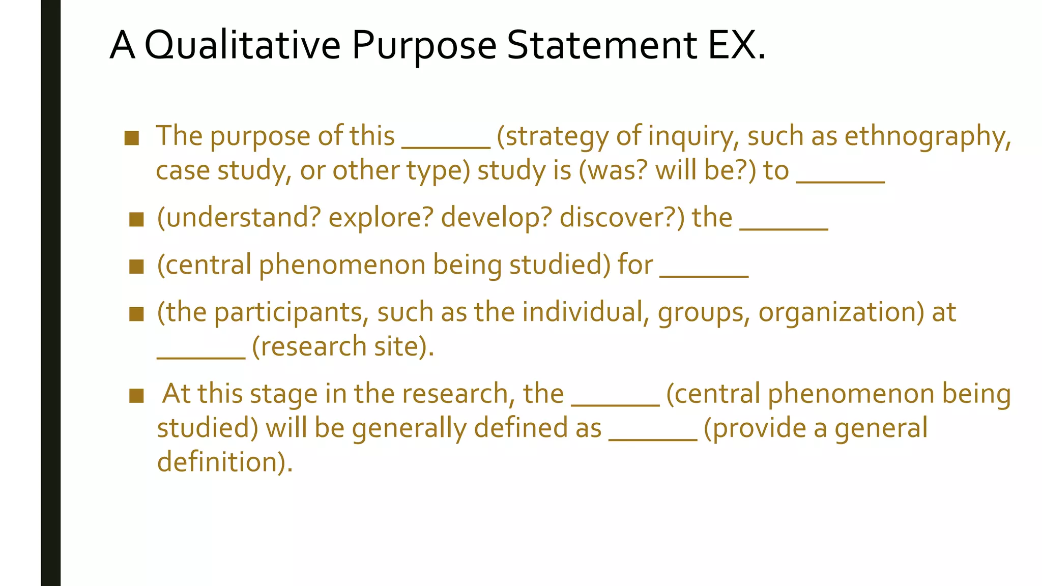 Ch6 purpose statement qualitative | PPTX