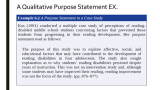 Ch6 purpose statement qualitative | PPT