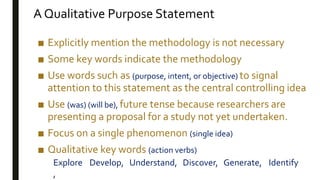 Ch6 purpose statement qualitative | PPT