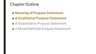 Ch6 purpose statement qualitative | PPT
