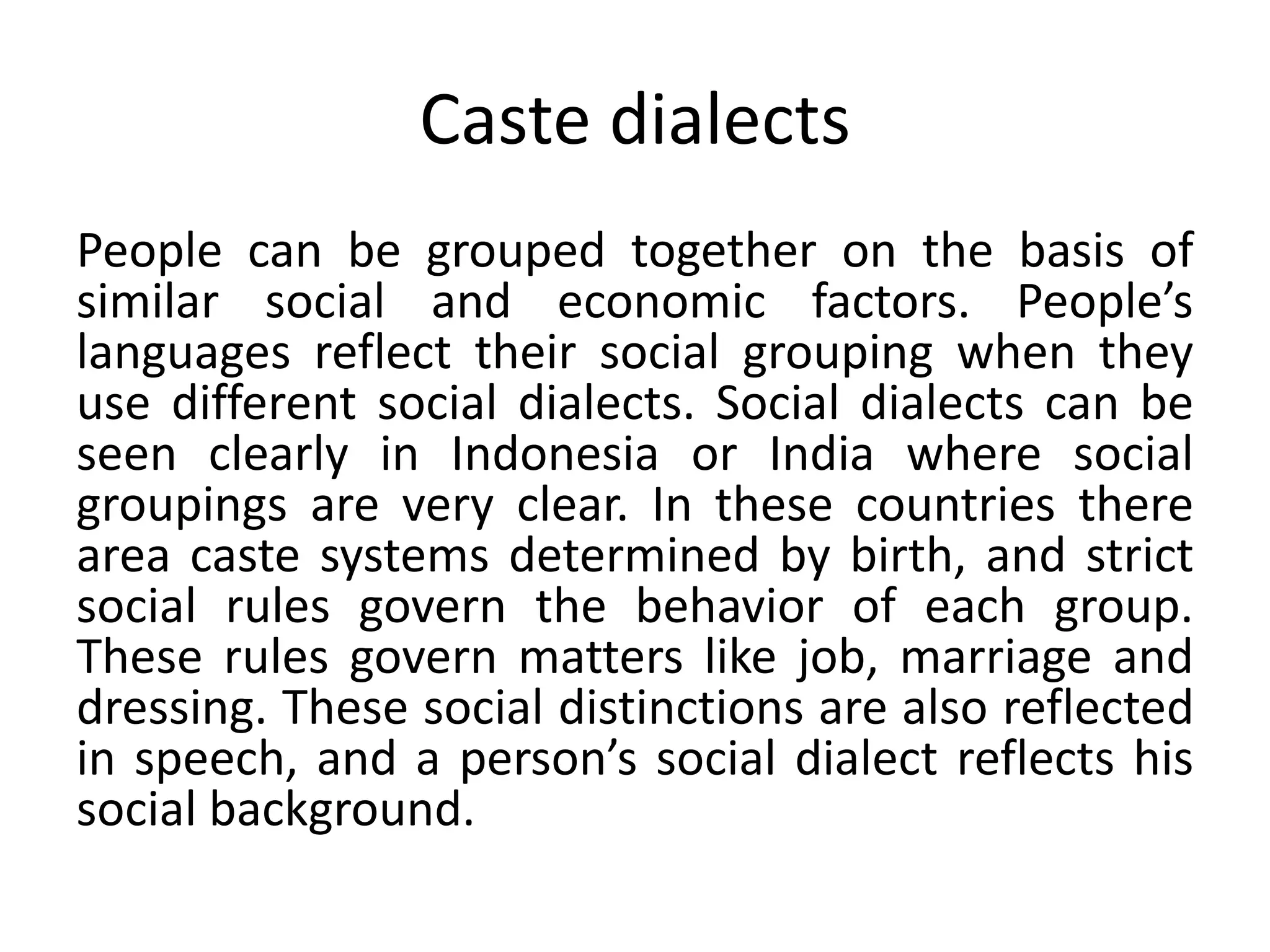 social variation ( dialects and accents) | PPTX
