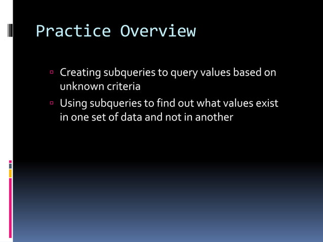 Ch 6 Sub Query.pptx | Free Download