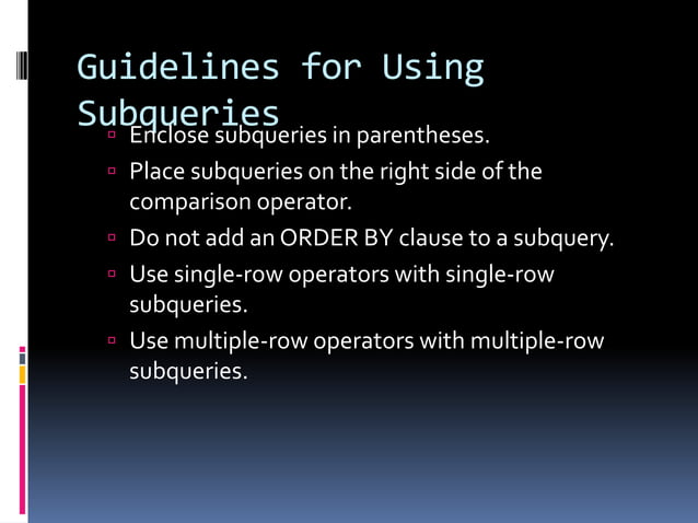 Ch 6 Sub Query.pptx | Free Download