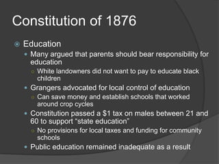 Ch 6 Texas Reconstruction | PPT