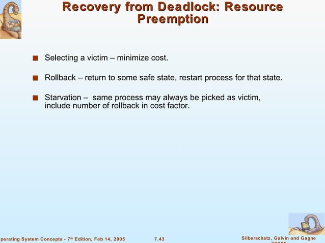 Chapter 7 - Deadlocks | PPT