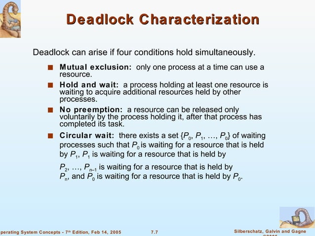 Chapter 7 - Deadlocks | PPT