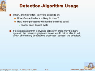 Chapter 7 - Deadlocks | PPT