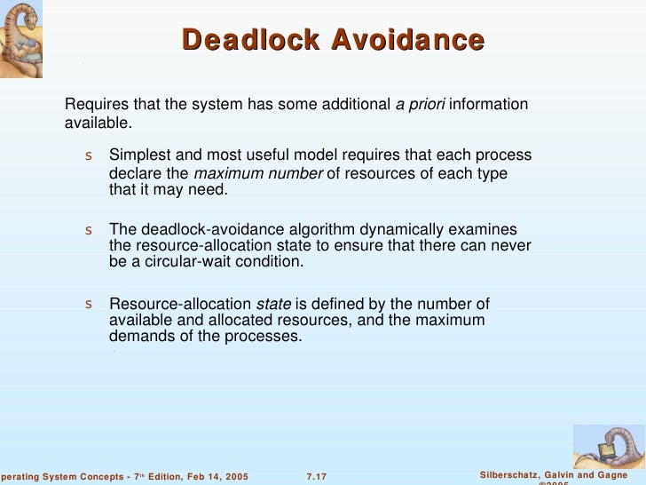 Chapter 7 - Deadlocks