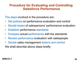 Ch7: Controlling the Salesforce | PPT