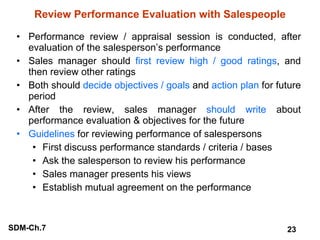 Ch7: Controlling the Salesforce | PPT