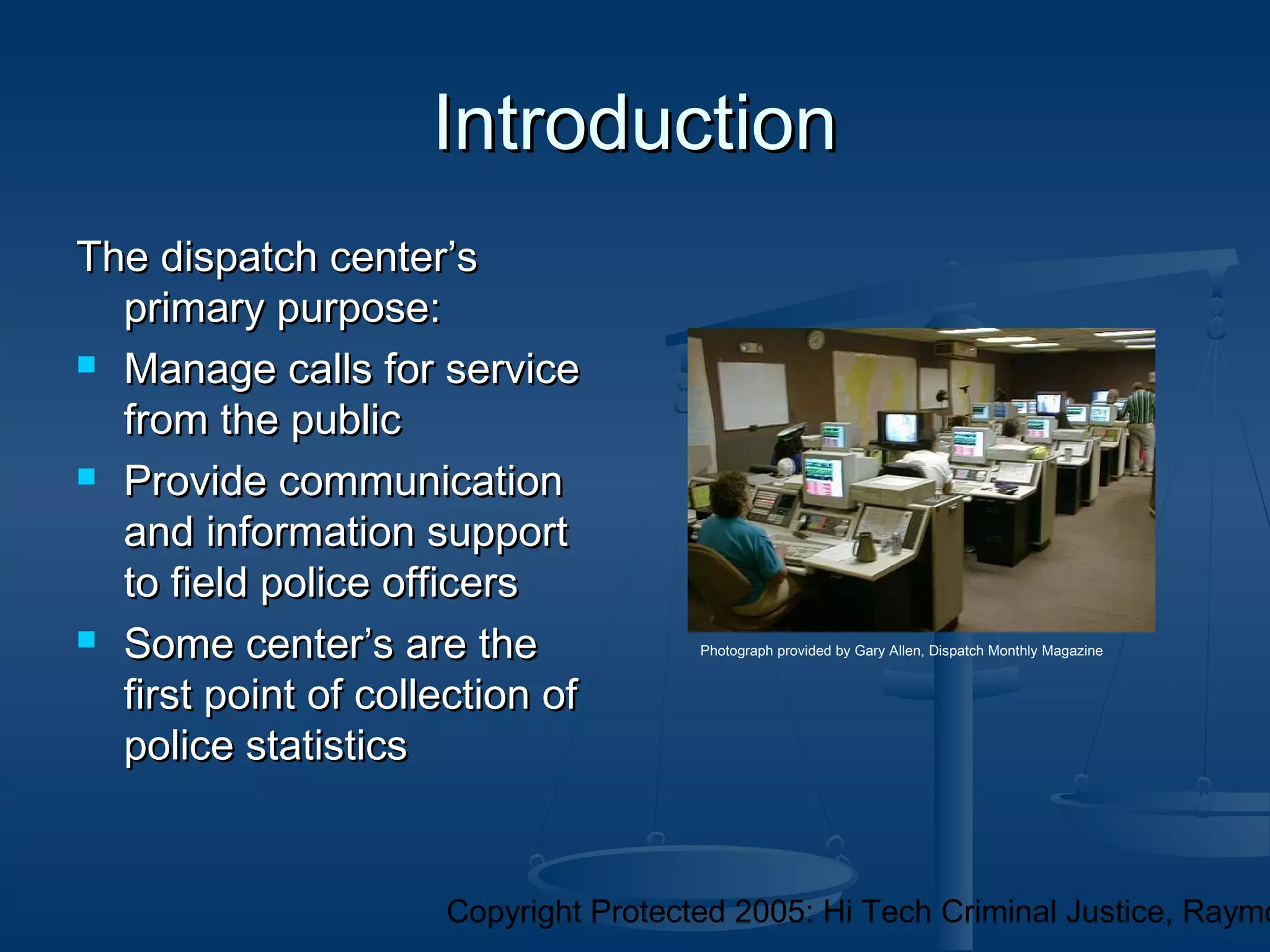 Communication Dispatch Centers | PPT