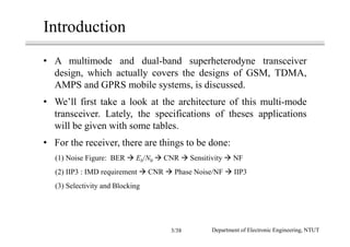 Multiband Transceivers - [Chapter 7] Multi-mode/Multi-band GSM/GPRS/TDMA/AMPS System Analysis ...