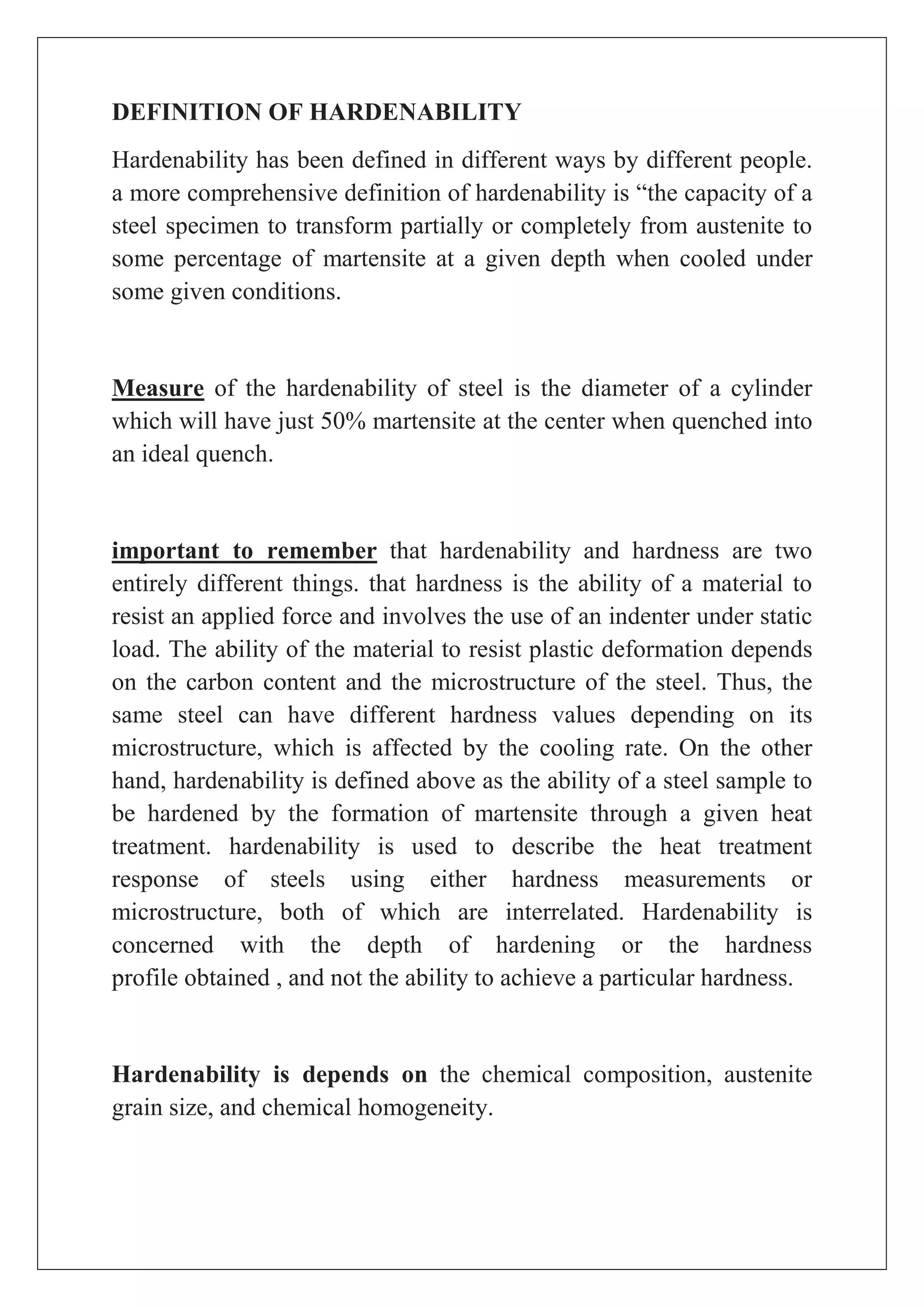 Harden-ability Of Steels | PDF