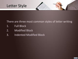 appearance and design of business message | PPT