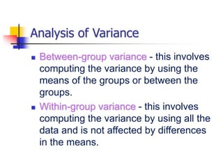 Ch7 Analysis of Variance (ANOVA) | PPT