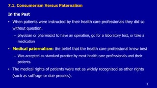 Ch 7. the health professional–patient relationship | PPTX