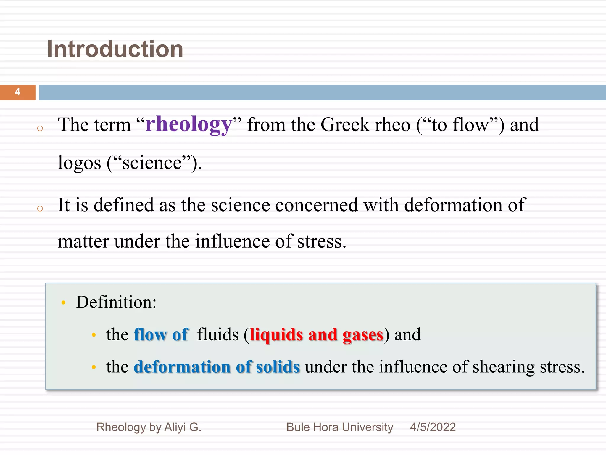 Ch7. Rheology | PPTX
