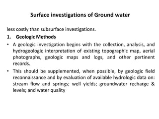 CH7.1.pptx: ground water hydrolog of ethiy | PPTX | Geography | Science