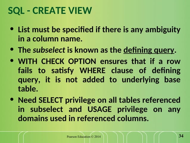 Database management system chapter seven | PPT | Databases | Computer Software and Applications