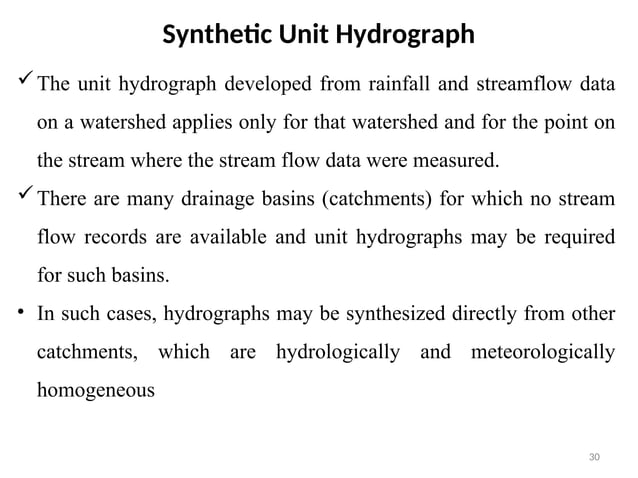 CHAPTER 7 - HYDROGRAPH CHAPTER 7 - HYDRO | PPT