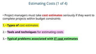 ITPM ch7 project cost management notes>? | PPTX