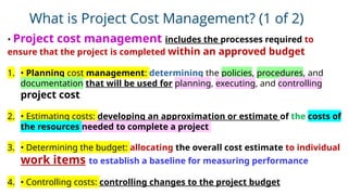 ITPM ch7 project cost management notes>? | PPTX