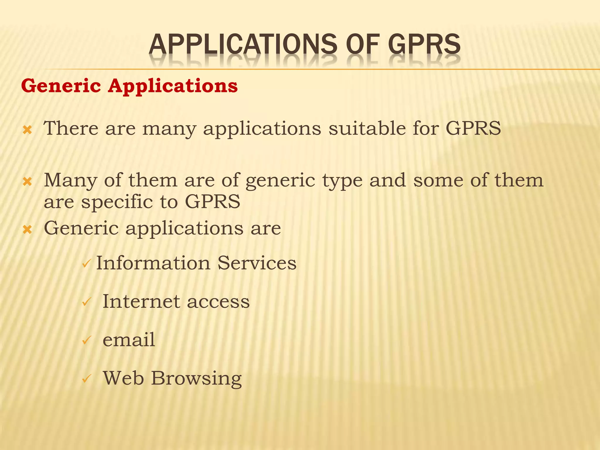 Applications of GPRS | PPTX
