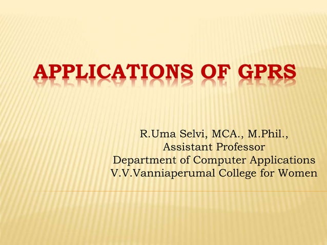 Applications of GPRS | PPTX