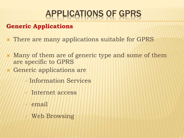 Applications of GPRS | PPTX