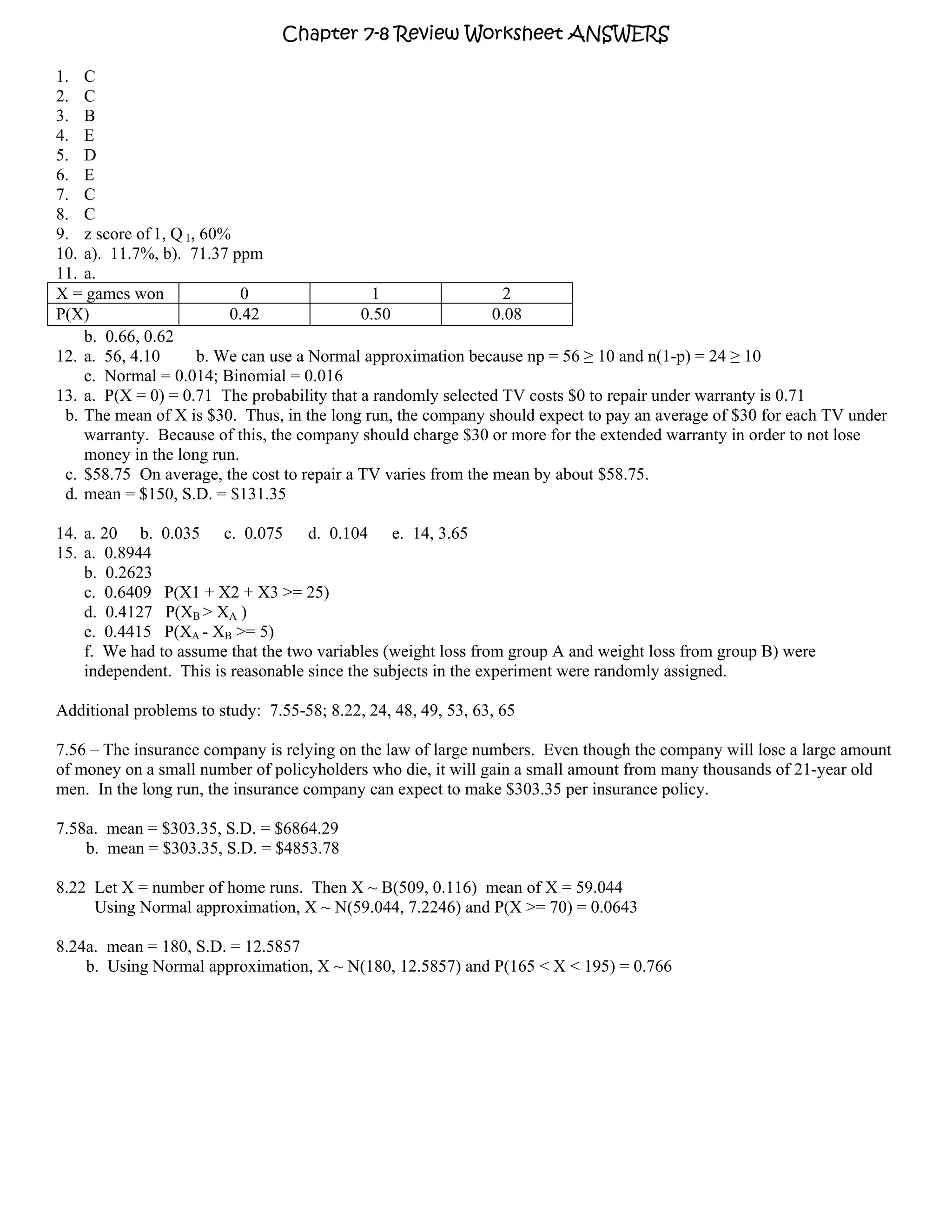 Chapter 7 8 Review Sheet Answers Pdf
