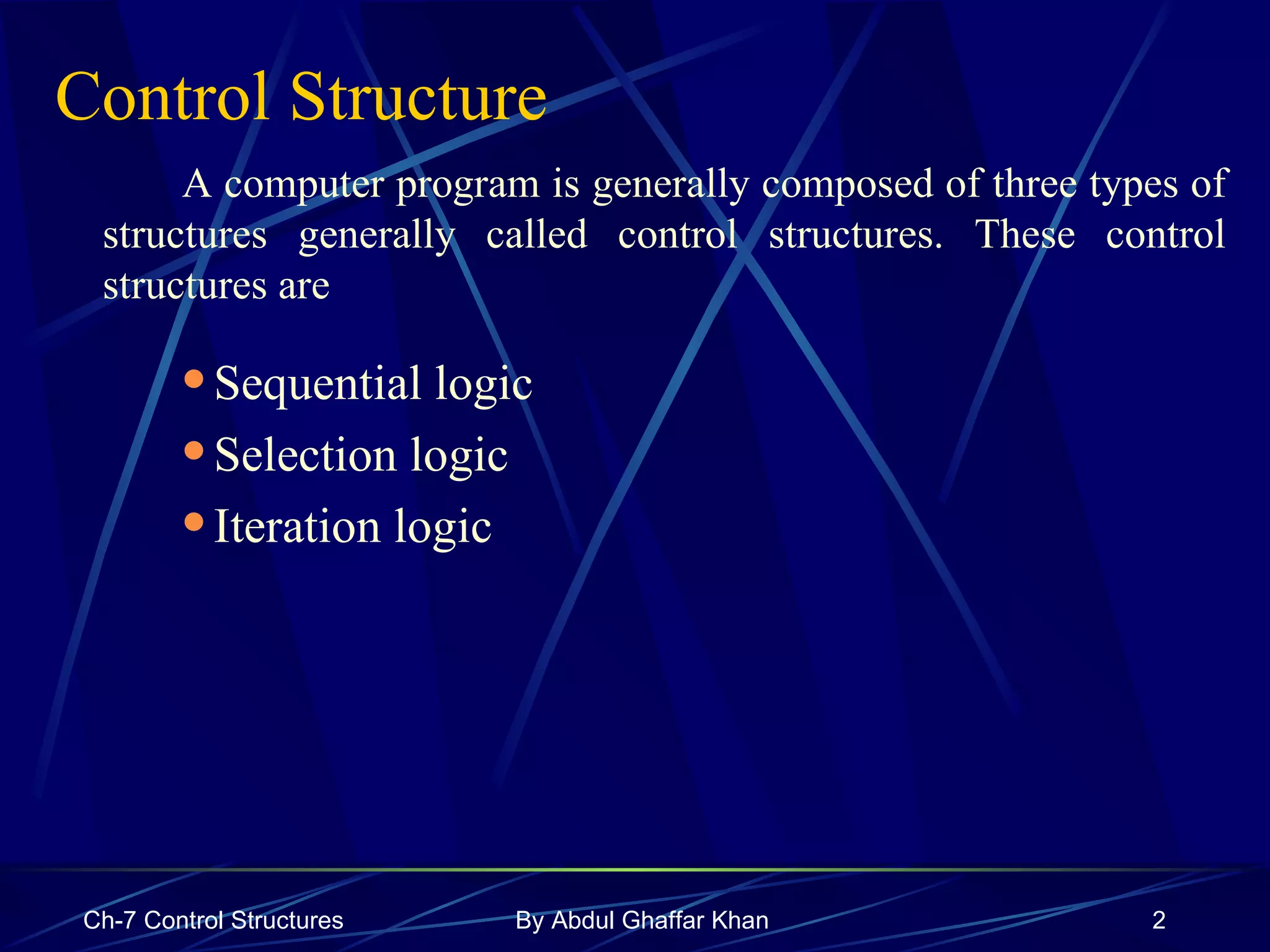 Control Structures | PPT