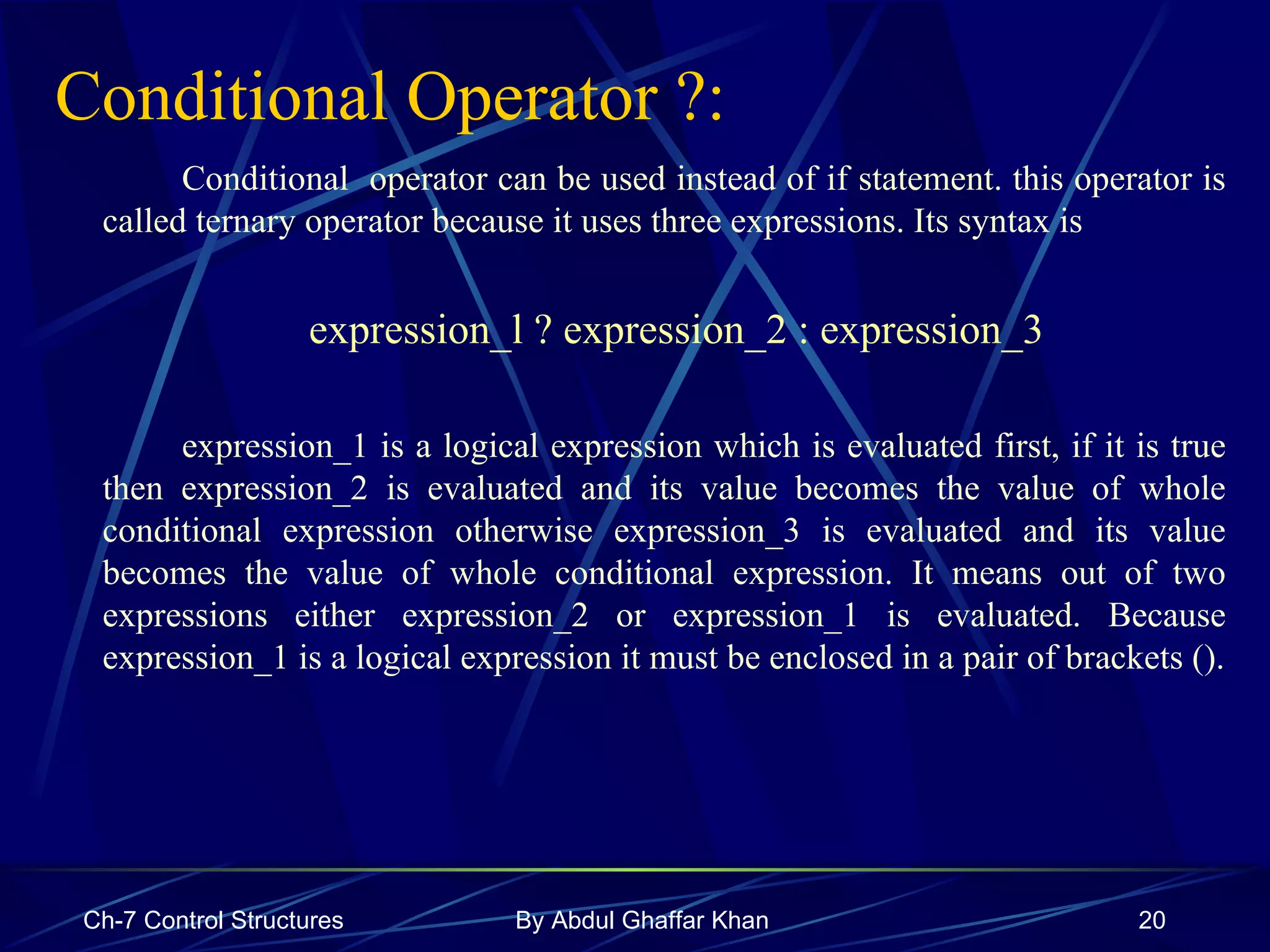 Control Structures | PPT
