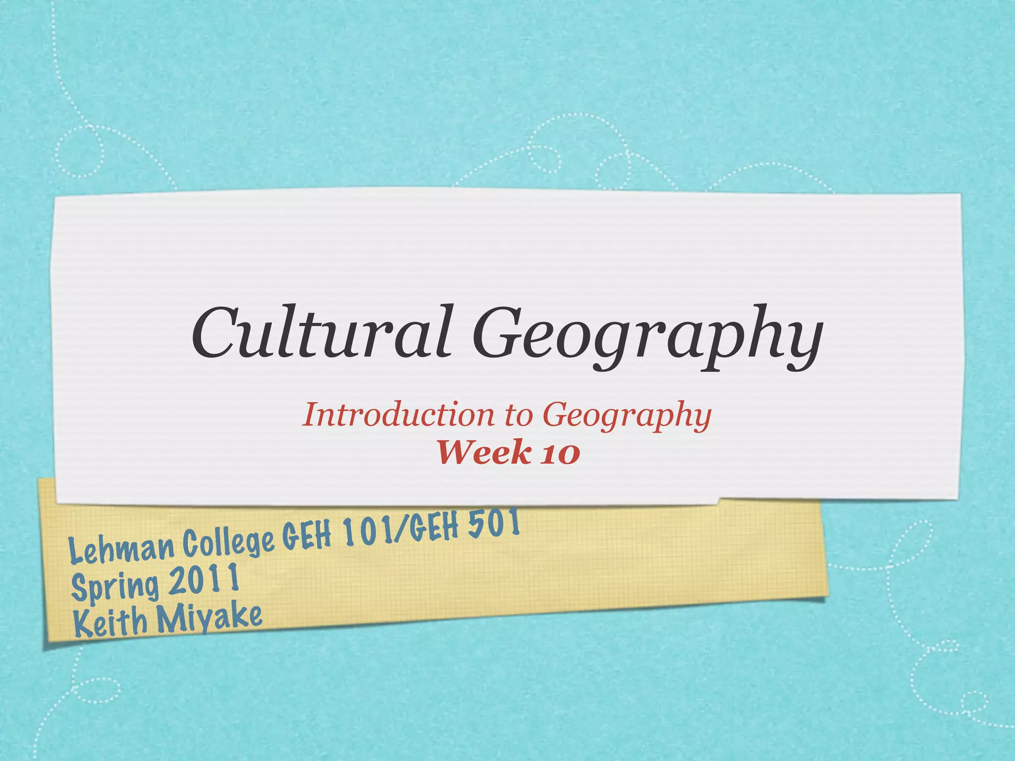 Ch7 cultural geography | PDF