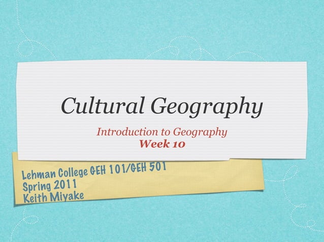 Ch7 cultural geography | PDF | Geography | Science