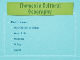 Ch7 cultural geography | PDF