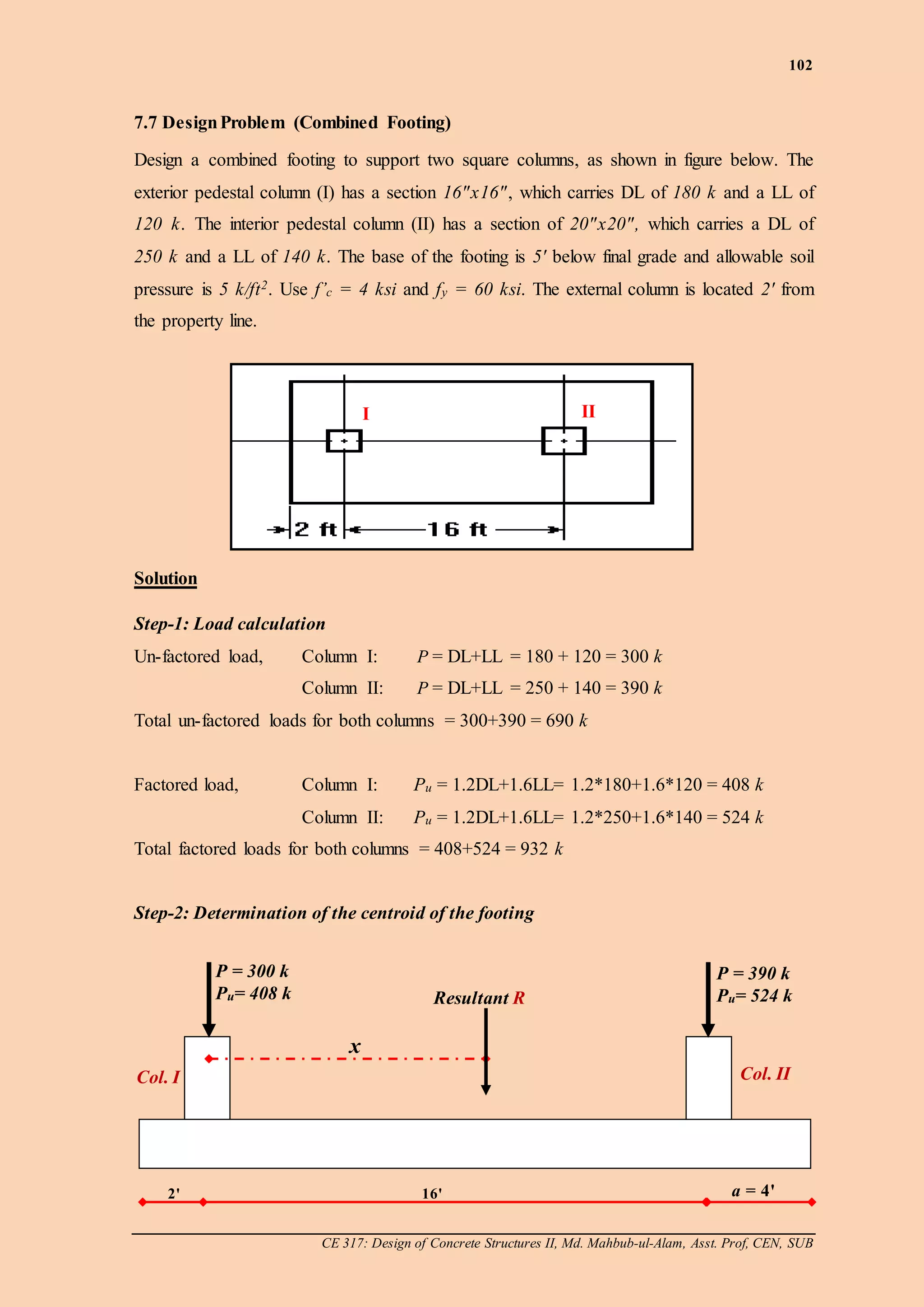 Ch 7 design of rcc footing | PDF