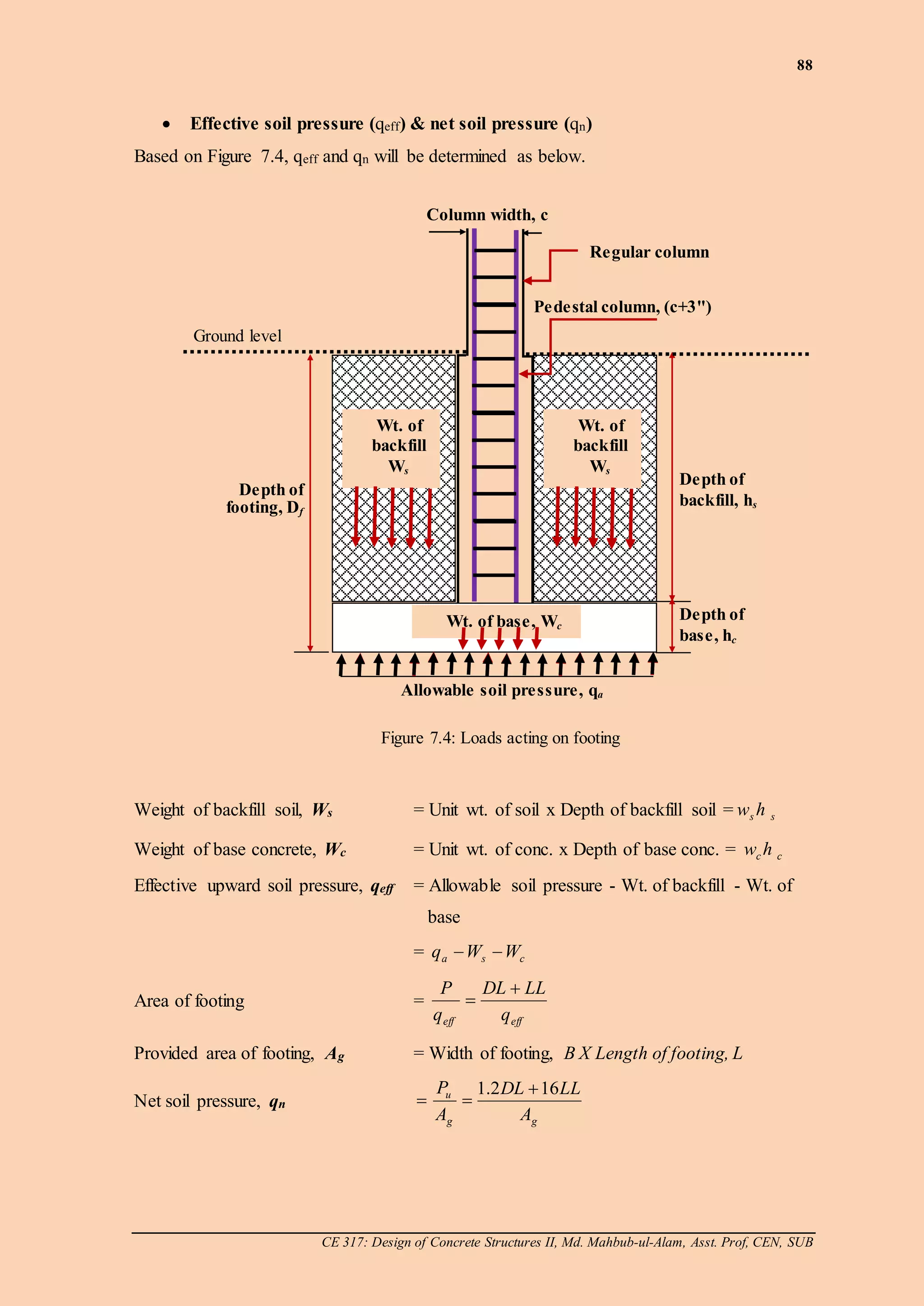 Ch 7 design of rcc footing | PDF