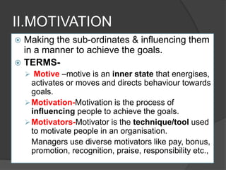 chapter 7 directing class 12 business studies | PPTX