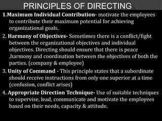 chapter 7 directing class 12 business studies | PPTX