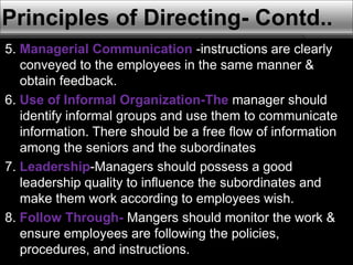 chapter 7 directing class 12 business studies | PPTX