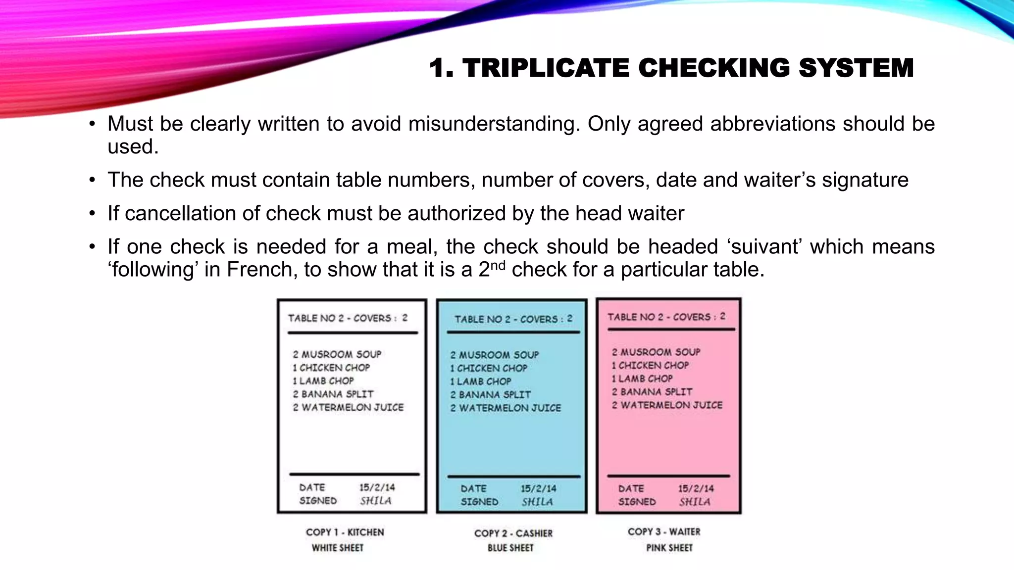 FOOD AND BEVERAGE SERVICE PROCEDURES | PPTX