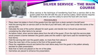 FOOD AND BEVERAGE SERVICE PROCEDURES | PPTX