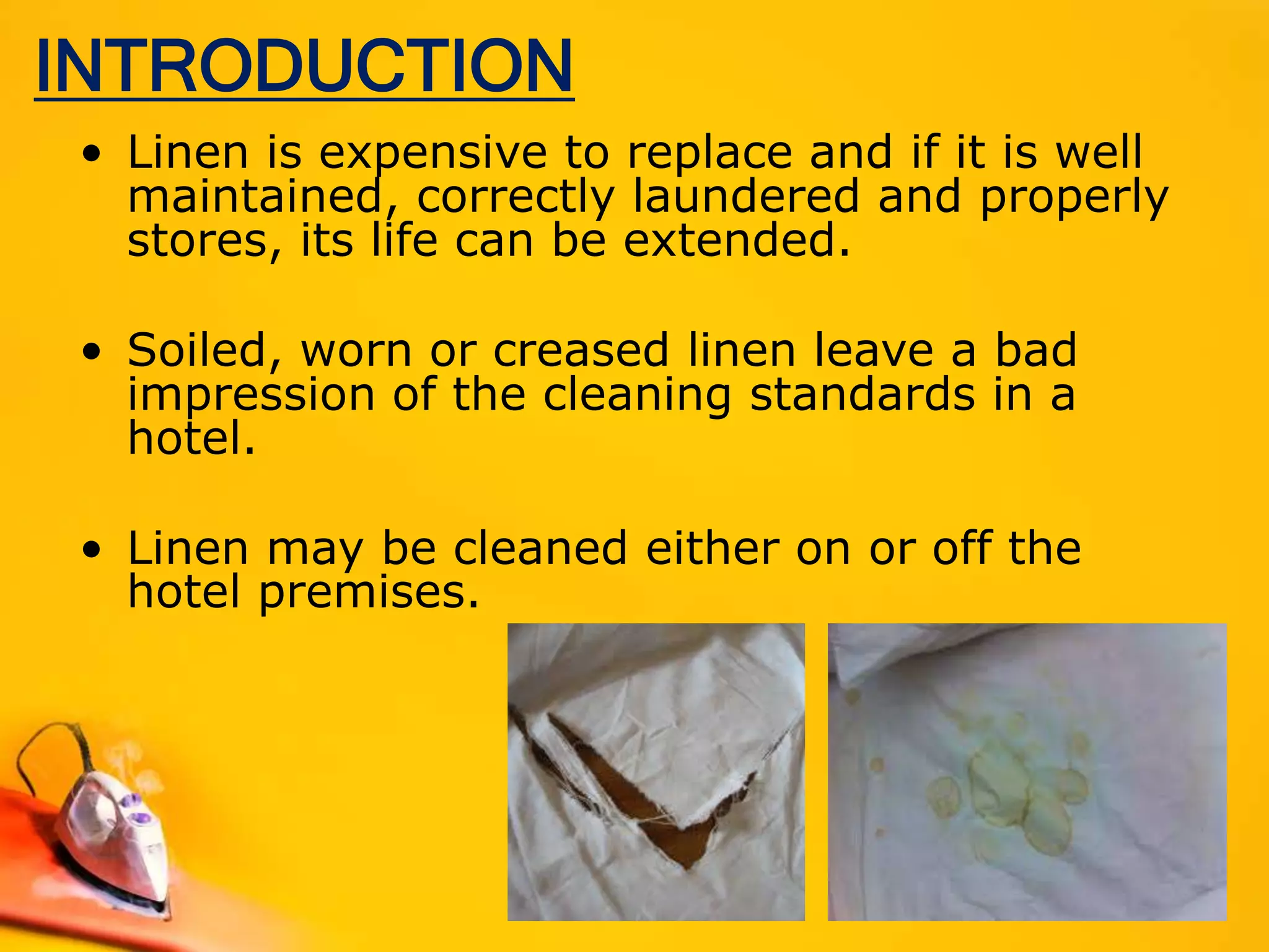 HOUSEKEEPING OPERATION: LINEN AND LAUNDRY | PPTX