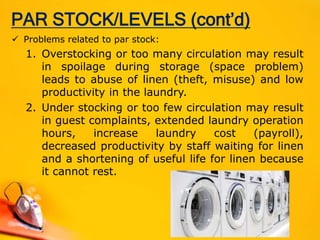 HOUSEKEEPING OPERATION: LINEN AND LAUNDRY | PPTX