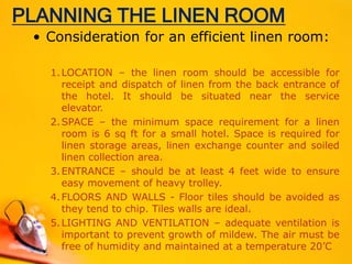 HOUSEKEEPING OPERATION: LINEN AND LAUNDRY | PPTX
