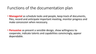 Planning and writing your documents - Software documentation | PPTX