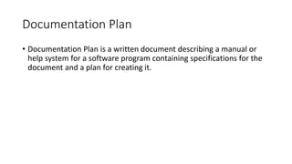 Planning and writing your documents - Software documentation | PPTX