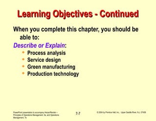 Chapter 7 - Operations Management _ Process Strategy | PPT