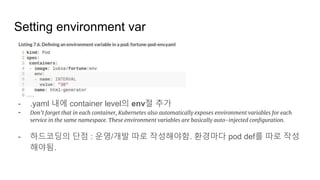 Ch7,8. Configmaps, Secrets and API | PPTX